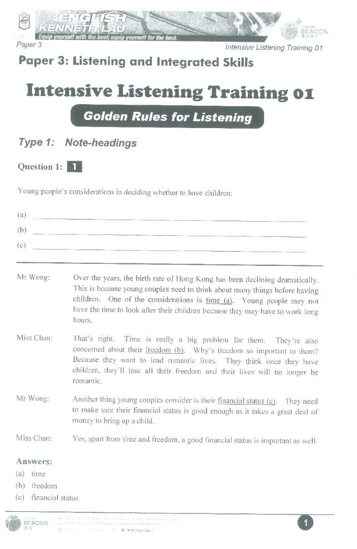 $15 | Kenneth Lau Listening 題型集 (約30版) | DSE English, 興趣及遊戲, 書本 & 文具 ...