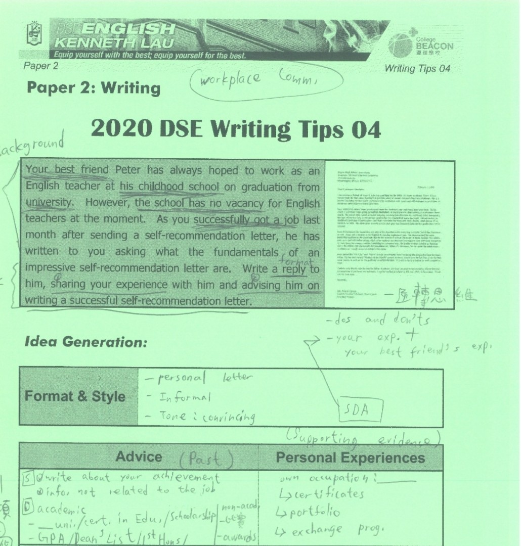 $40 | Kenneth Lau Writing Tips 01-20 | DSE ENGLISH, 興趣及遊戲, 書本 & 文具, 書本及 ...