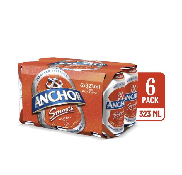 Anchor Smooth Pilsener Beer Can 320ml x 6 on Carousell