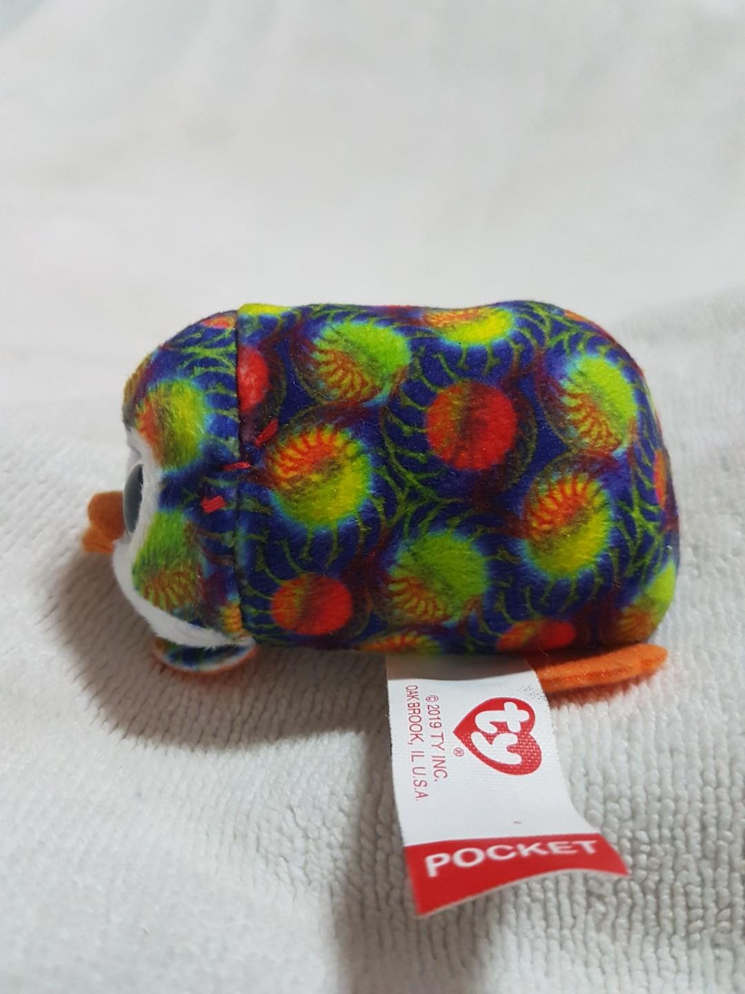 Authentic TY Teeny Glitter Eyes Collection - Pocket the Rainbow Penguin ...