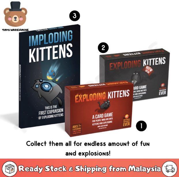 Exploding Kittens Card Party Games + Expansions!, Hobbies & Toys, Toys ...