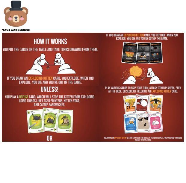 Exploding Kittens Card Party Games + Expansions!, Hobbies & Toys, Toys ...