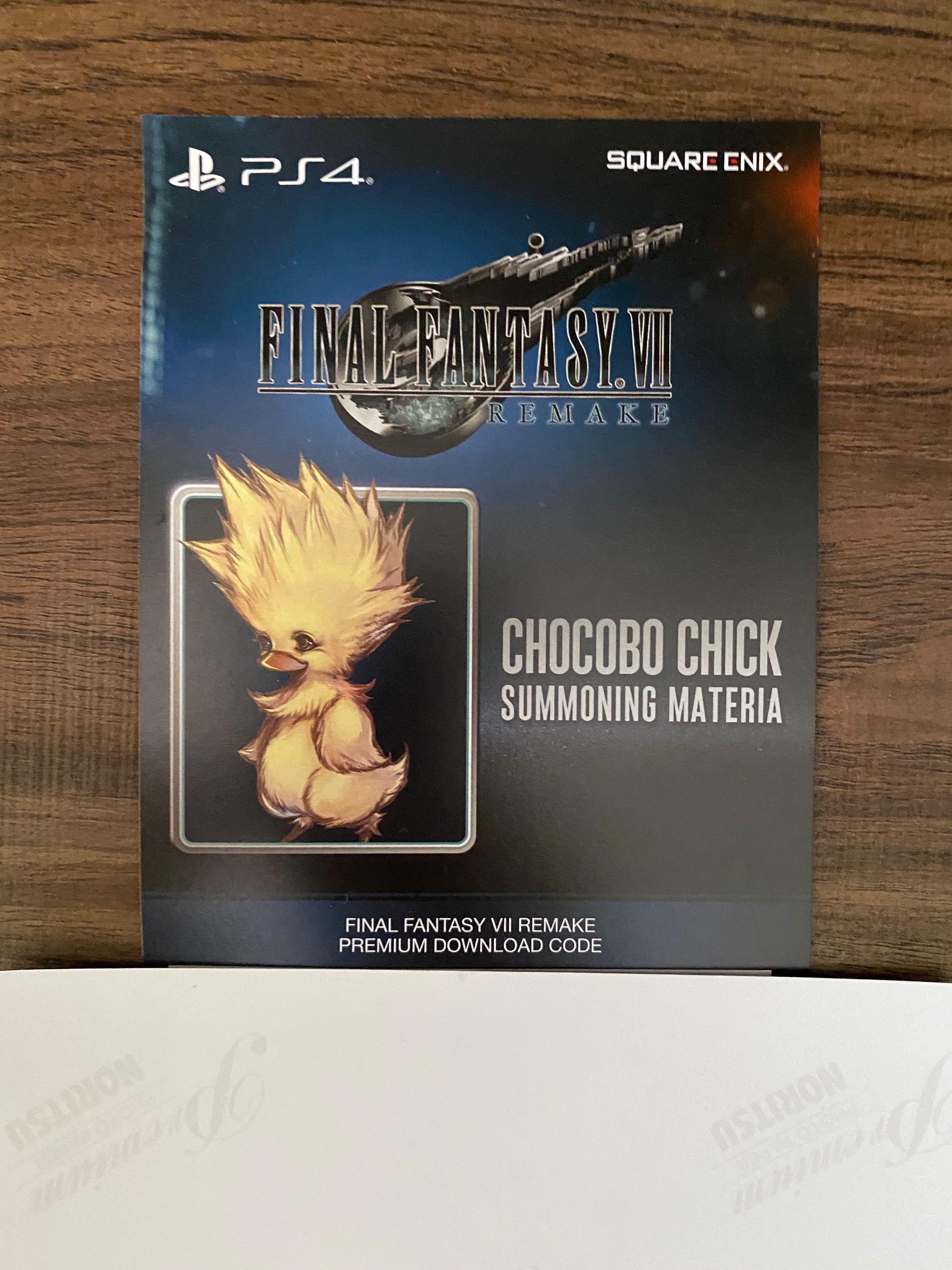 Final Fantasy 7 Remake + Chocobo Chick Summon DLC, Video Gaming, Video ...