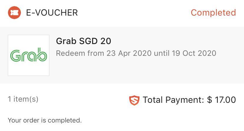 Grab $20 voucher, Tickets & Vouchers, Vouchers on Carousell
