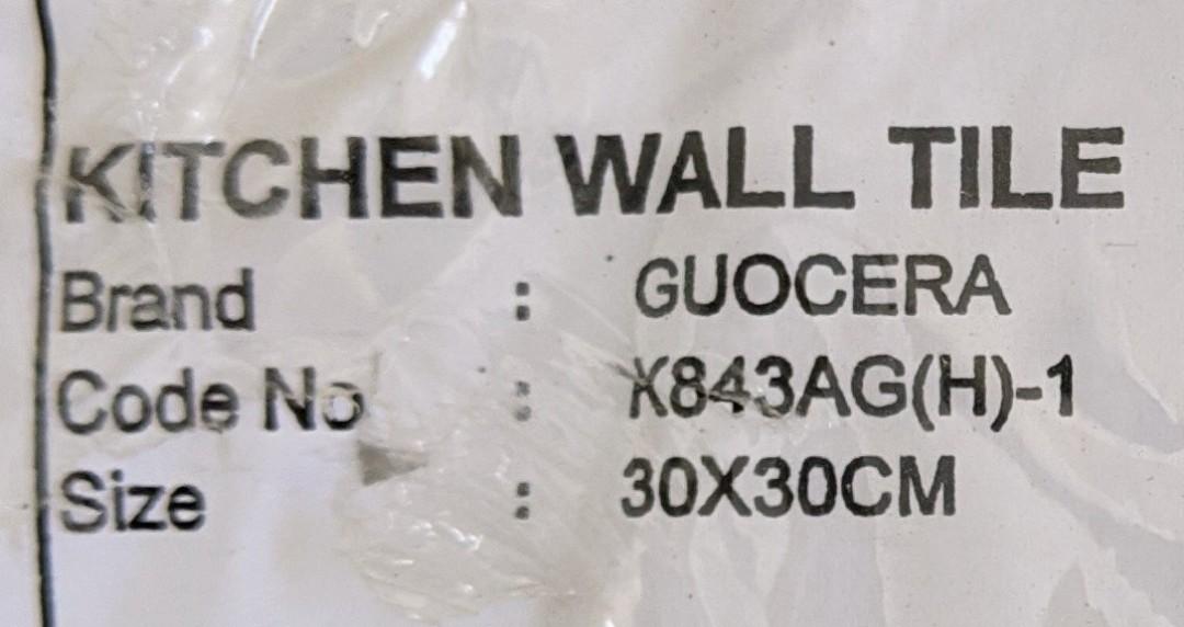 HDB BTO Kitchen Wall Tiles, Everything Else on Carousell