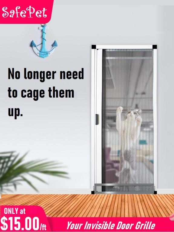Invisible Sliding Door Grille for Cats , Pet Supplies, Homes & Other ...