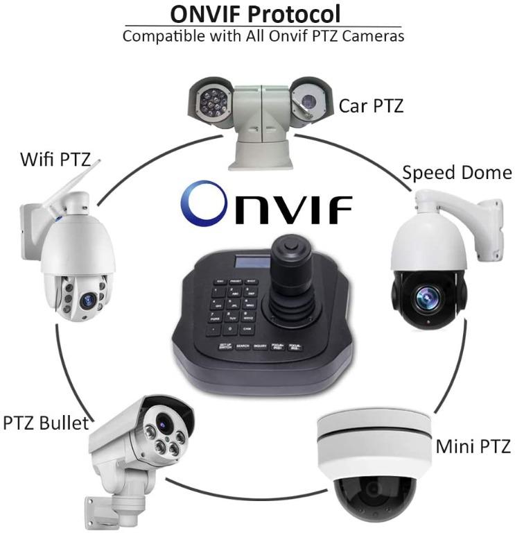 LEFTEK Onvif 4D Joystick IP PTZ Controller Network Keyboard with LCD Display for High Speed PTZ ...