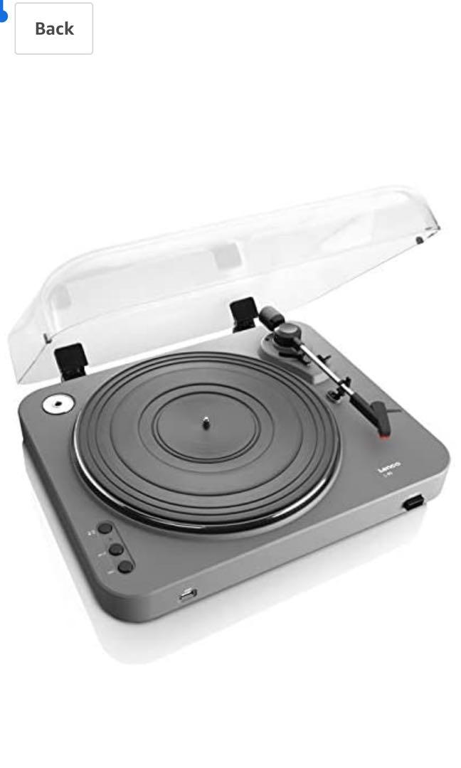 Lenco L-85 Turntable for Vinyl Records with USB/MP3 Conversion, 33 & 45 ...