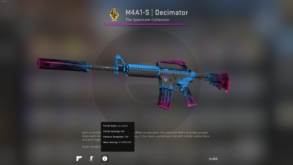 M4A1-S DECIMATOR FT FIELD TESTED CSGO SKINS KNIFE, Video Gaming, Gaming ...