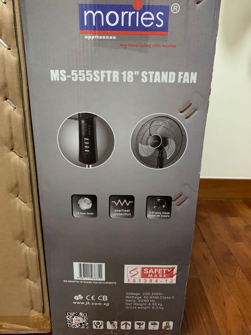 Morries 18” stand fan with remote MS-555SFTR 18”, Furniture & Home Living, Lighting & Fans, Fans ...