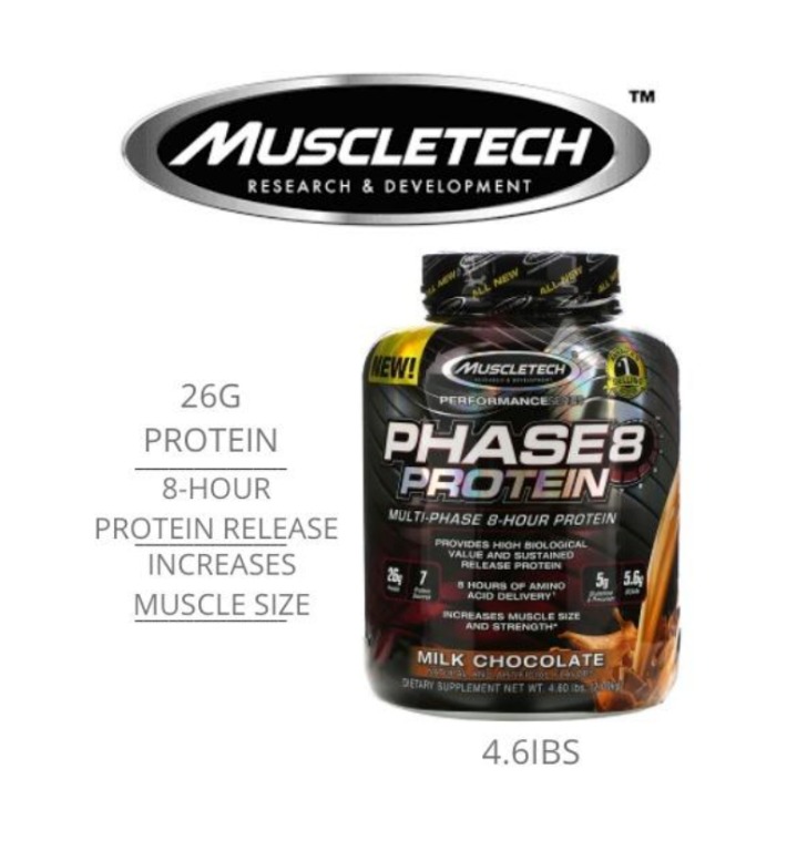 Muscletech, Performance Series, Phase8, Multi-Phase 8-Hour Protein ...
