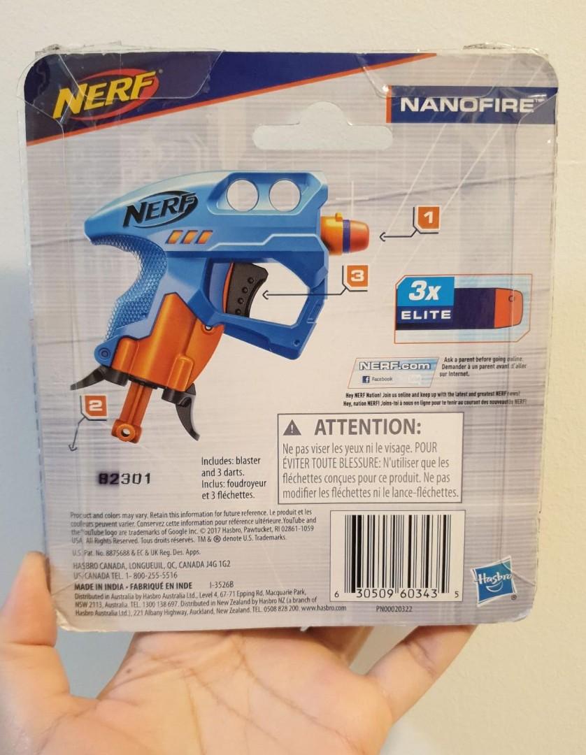 Nerf N Strike Nano Fire Gun, Hobbies & Toys, Toys & Games on Carousell
