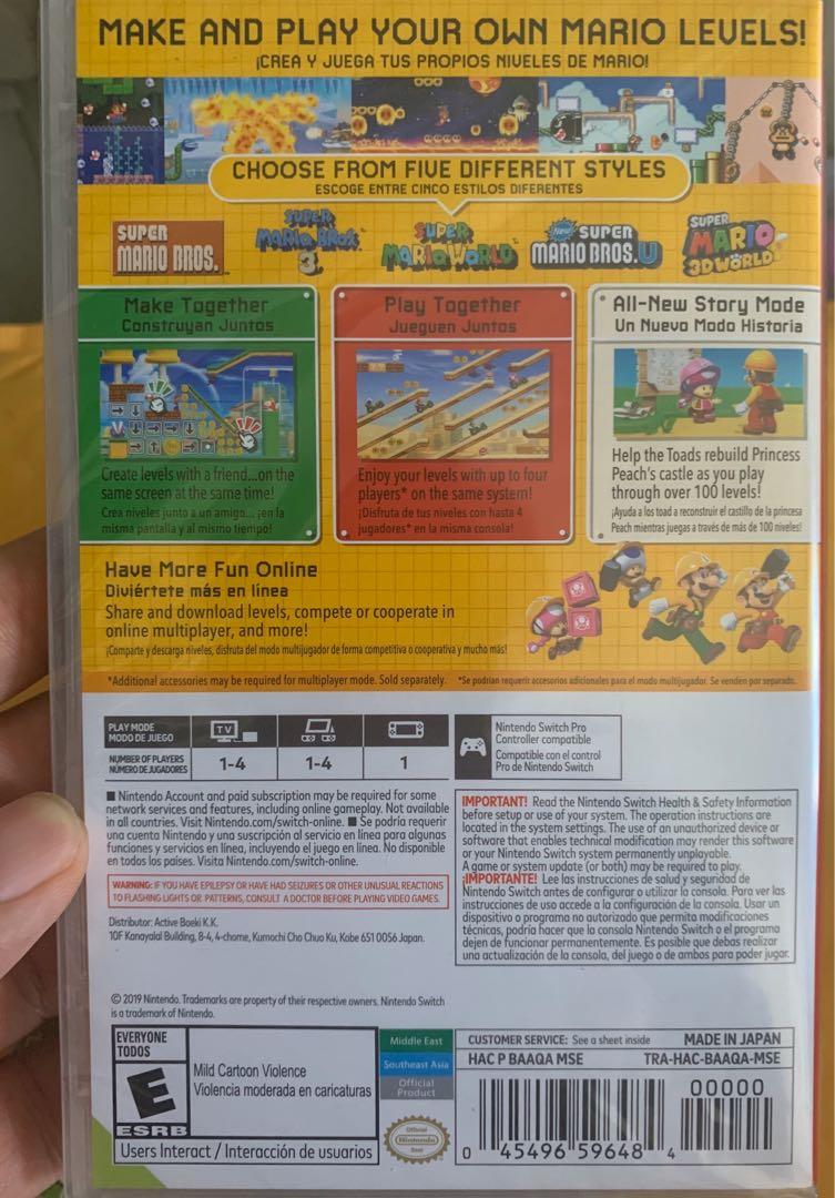 Super Mario Maker 2 - physical copy , Video Gaming, Video Games ...