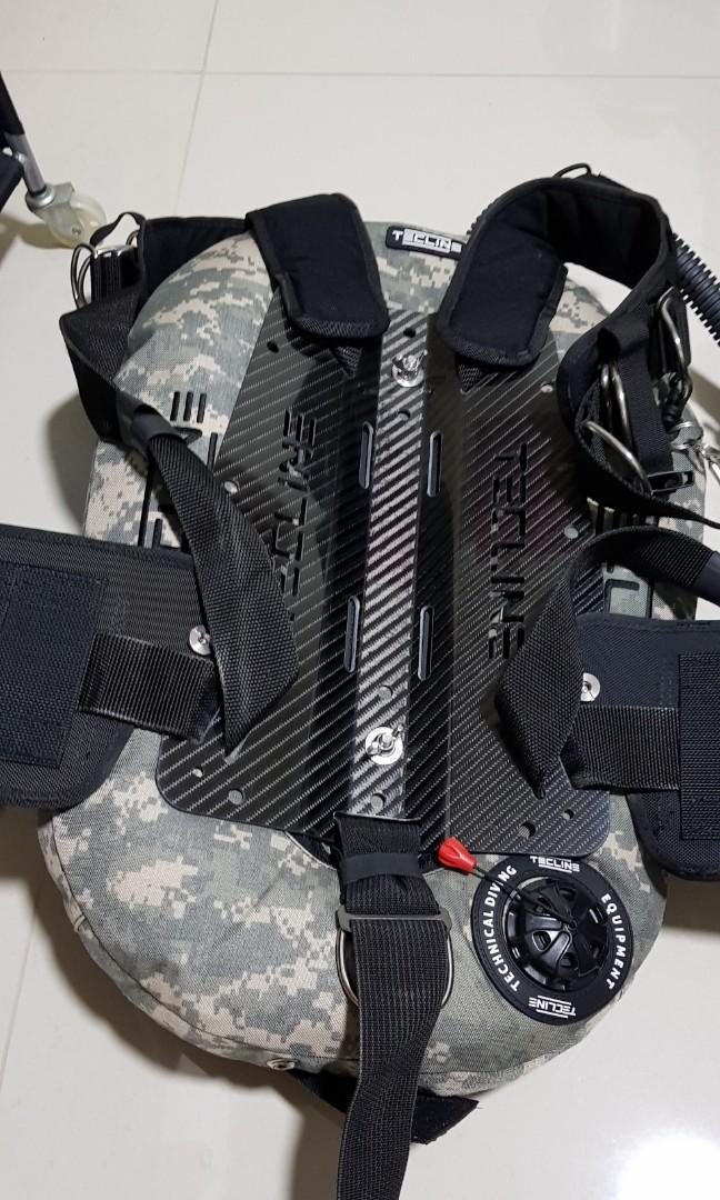 Tecline backplate BCD with comfort harness, camo donut 15 wing and ...
