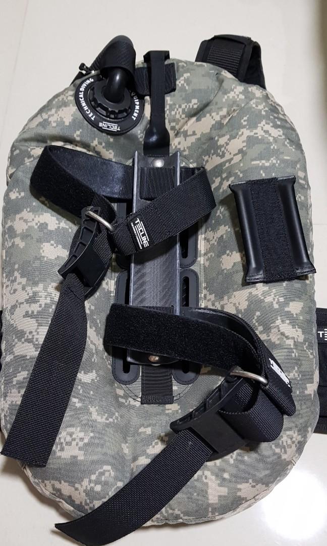Tecline backplate BCD with comfort harness, camo donut 15 wing and ...