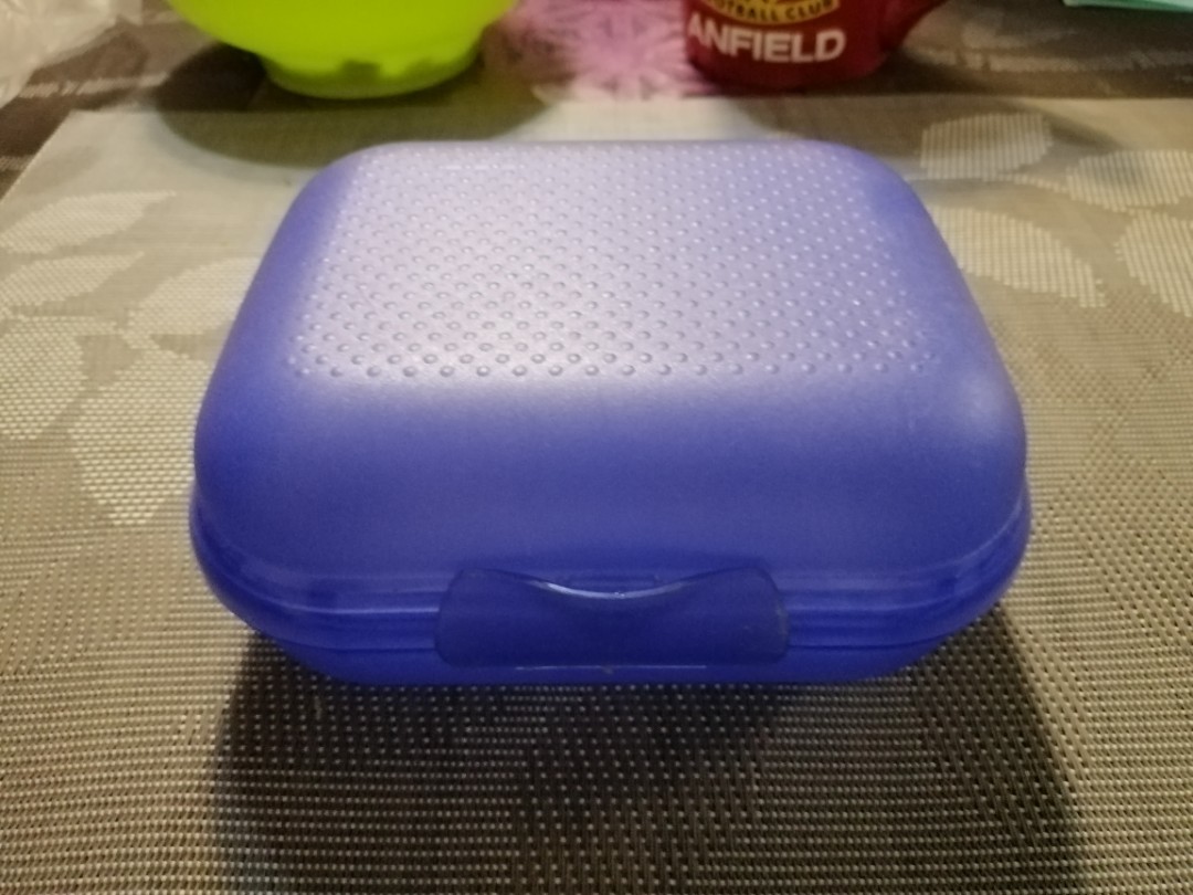 Tupperware medicine pills case, Health & Nutrition, Health Supplements ...