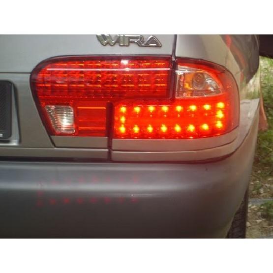Wira led tail lamp lampu belakang light smoke red, Auto Accessories on ...