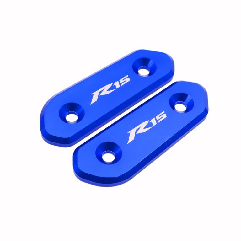 Yamaha YZF R15 V3 rear sides left right mirror cover cap racing motogp ...