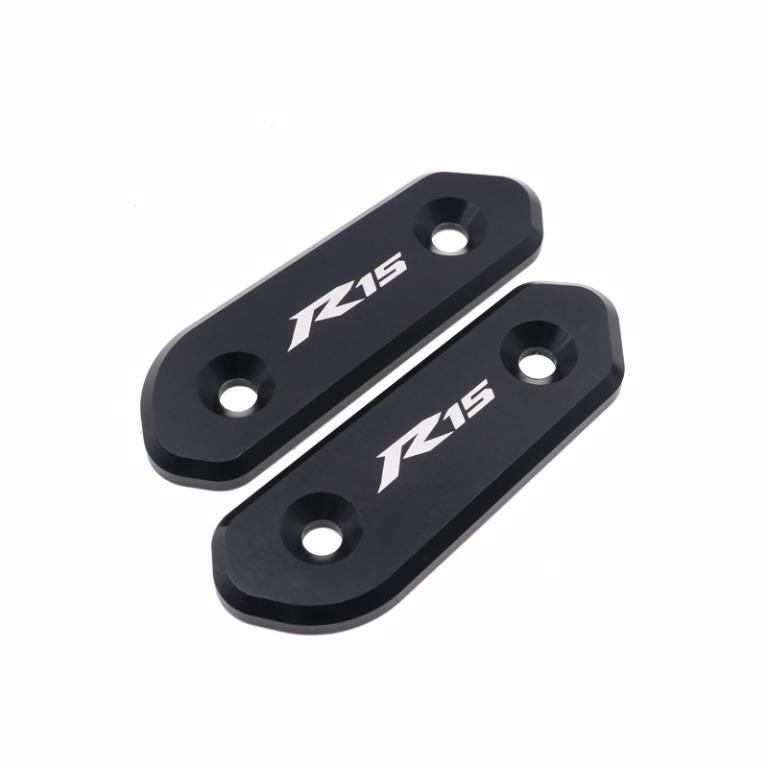Yamaha YZF R15 V3 rear sides left right mirror cover cap racing motogp ...