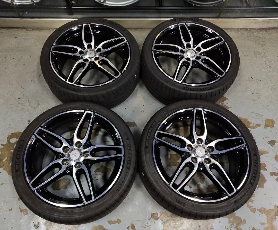 18" Mercedes W176 original AMG rim with tyres, Car Accessories, Tyres ...