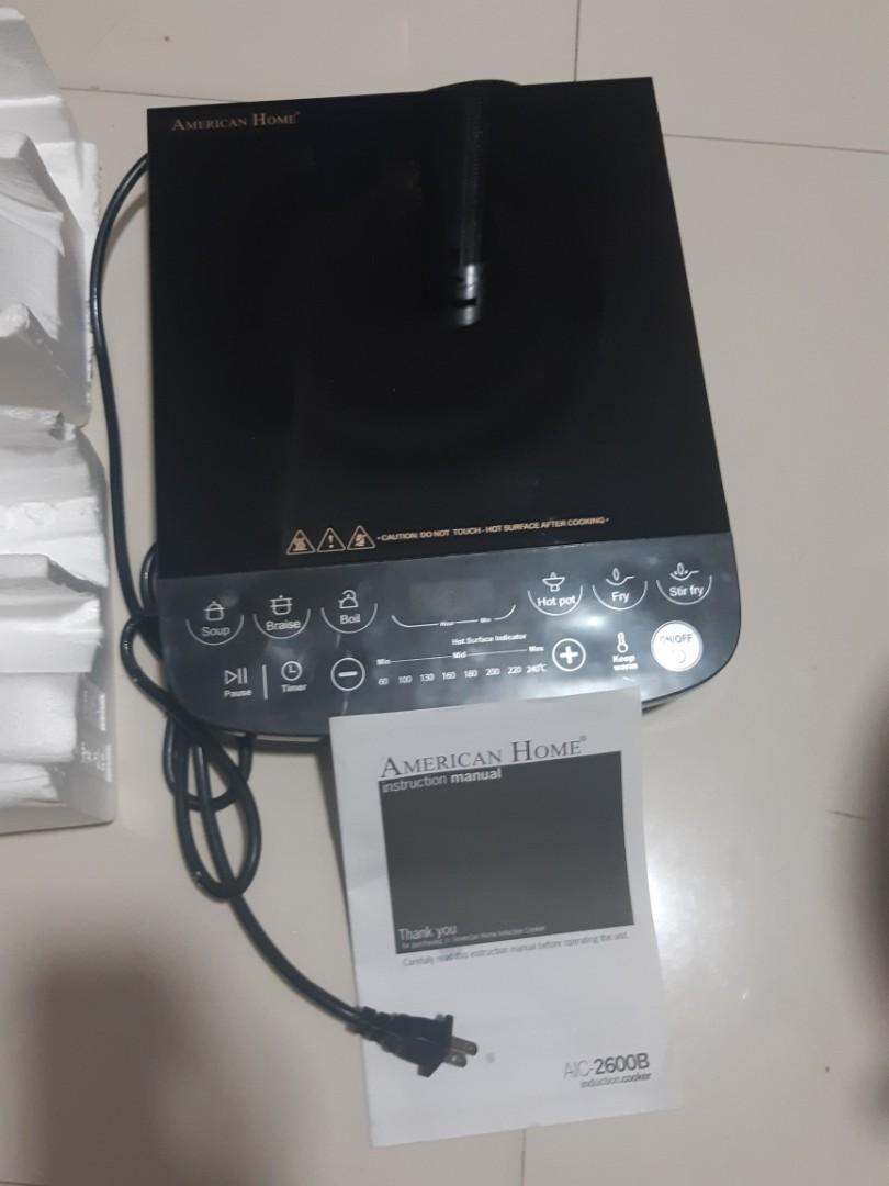 American Home AIC-2600B Induction Cooker, Furniture & Home Living ...