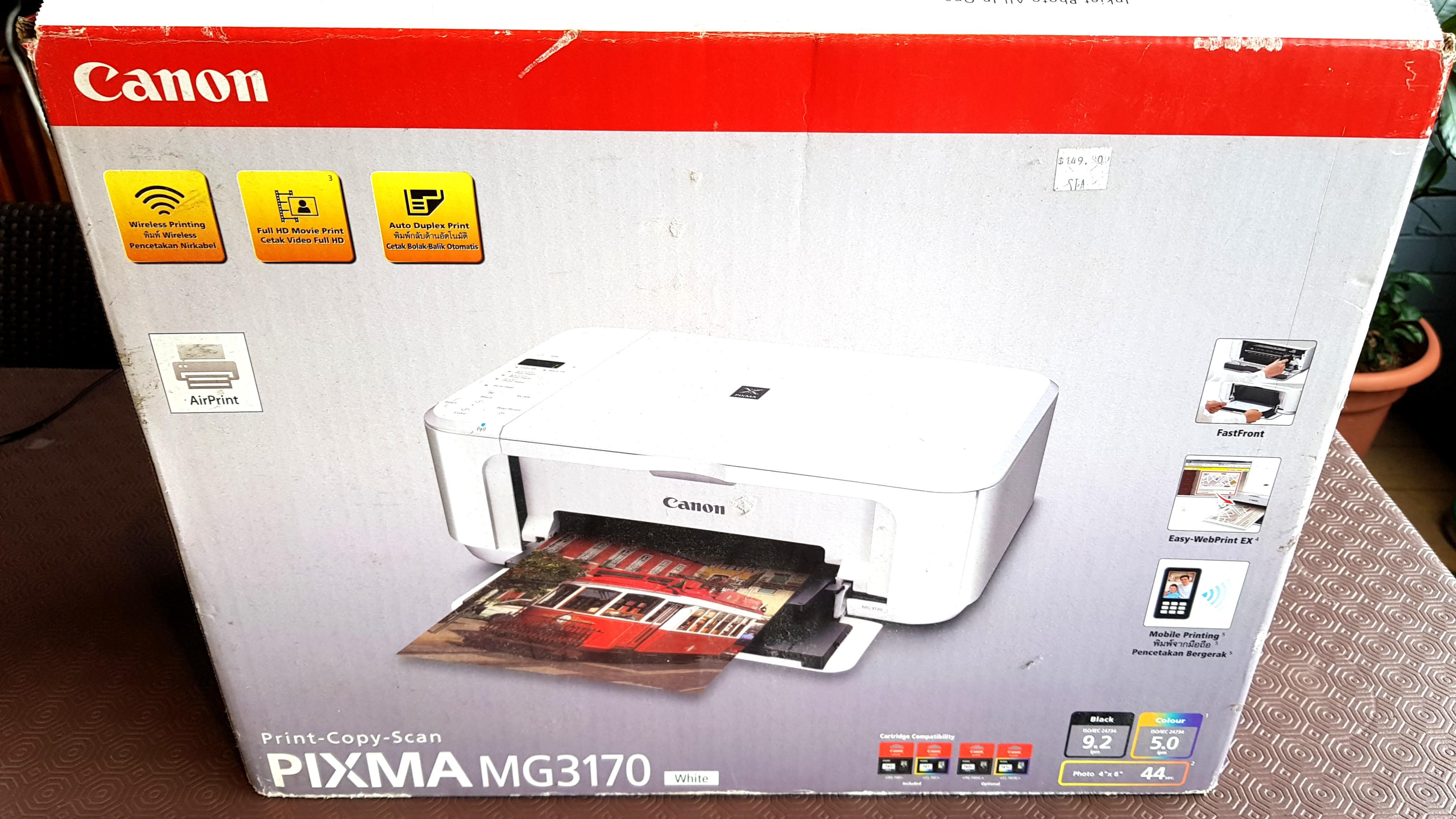 Canon Pixma MG3170 Printer, Computers & Tech, Printers, Scanners ...