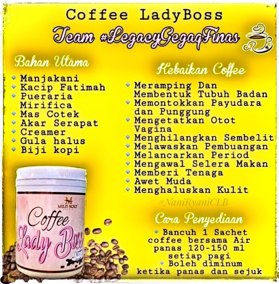 Coffee Lady Boss (Ready Stock), Food & Drinks, Packaged & Instant Food ...