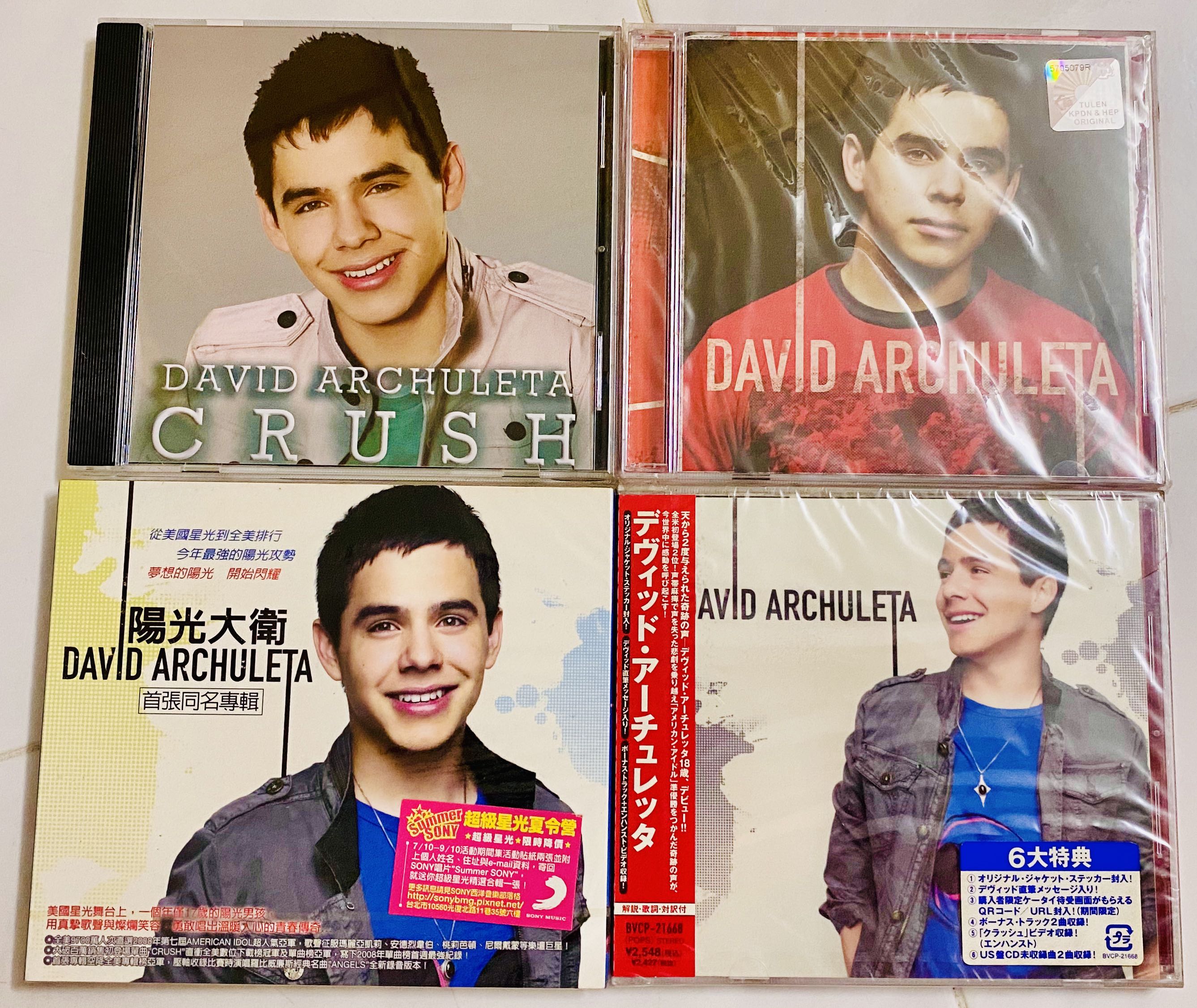 David Archuleta Sigle CD Crush, Album, Taiwan Japanese Version, Hobbies ...