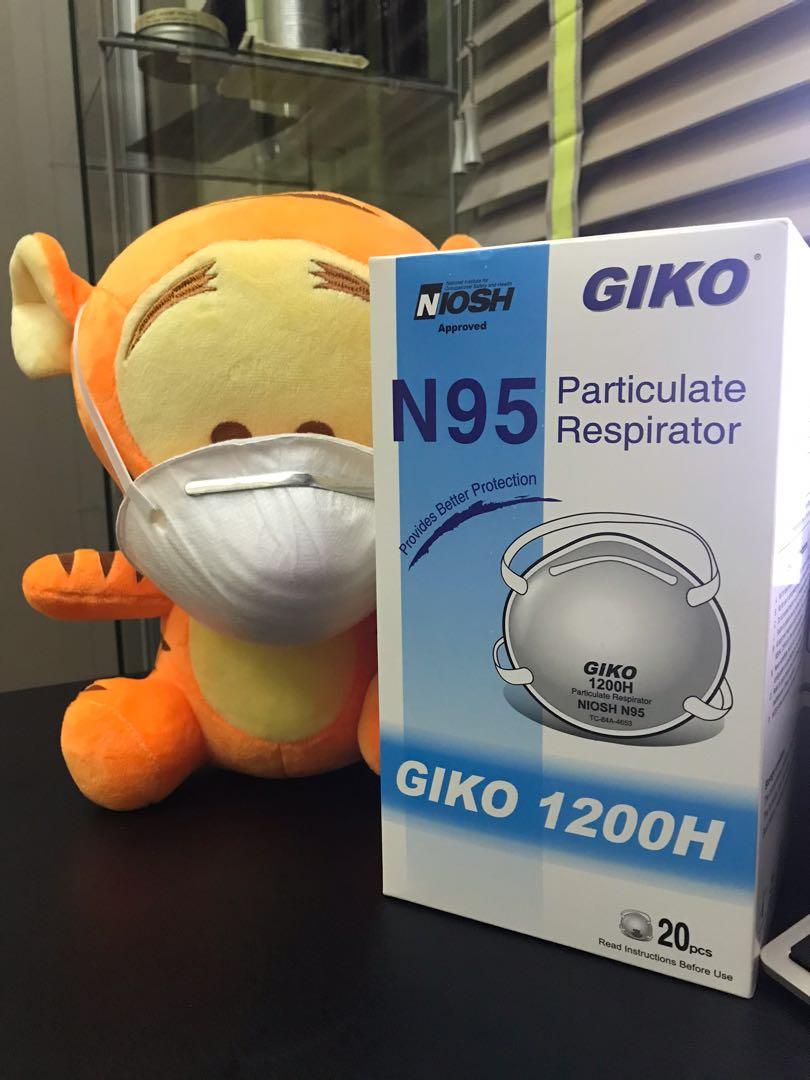 “Giko” N95 Particulate Respirator mask, Health & Nutrition, Face Masks ...