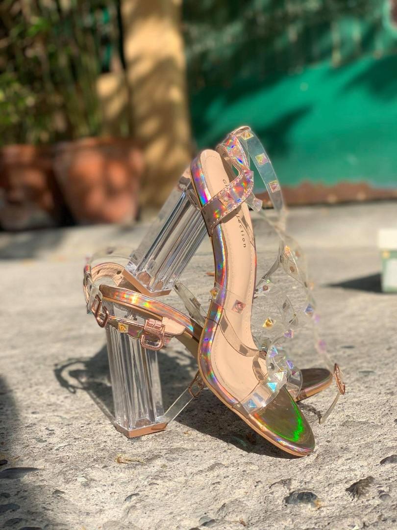 Glass shoes-GIBI, Women's Fashion, Footwear, Heels on Carousell