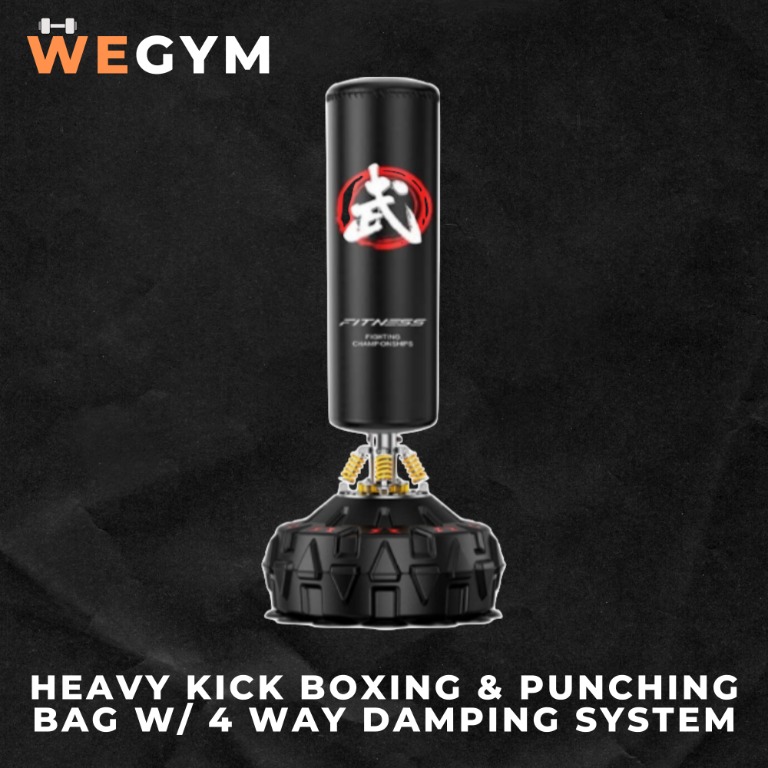 INSTOCK Heavy Kick Boxing & Punching Bag w/ 4 Way Damping System ...