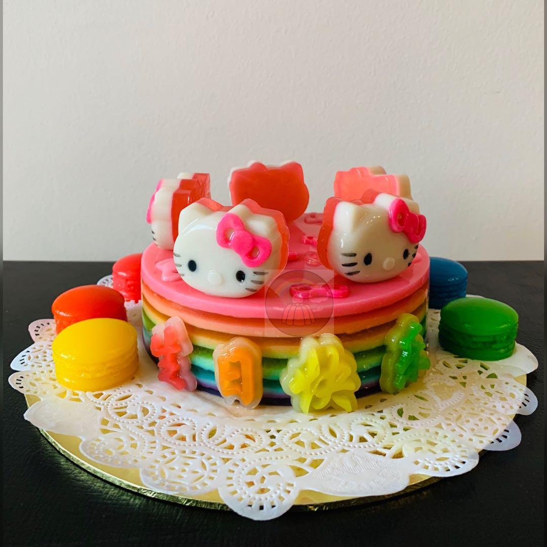 6” Hello Kitty Jelly Cake, Food & Drinks, Homemade Bakes on Carousell