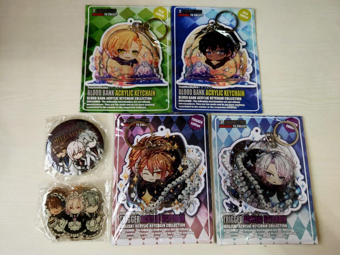 Instock preloved fan made anime keychains and badge pins, Hobbies ...