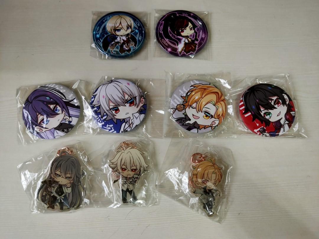 Instock preloved fan made anime keychains and badge pins, Hobbies ...