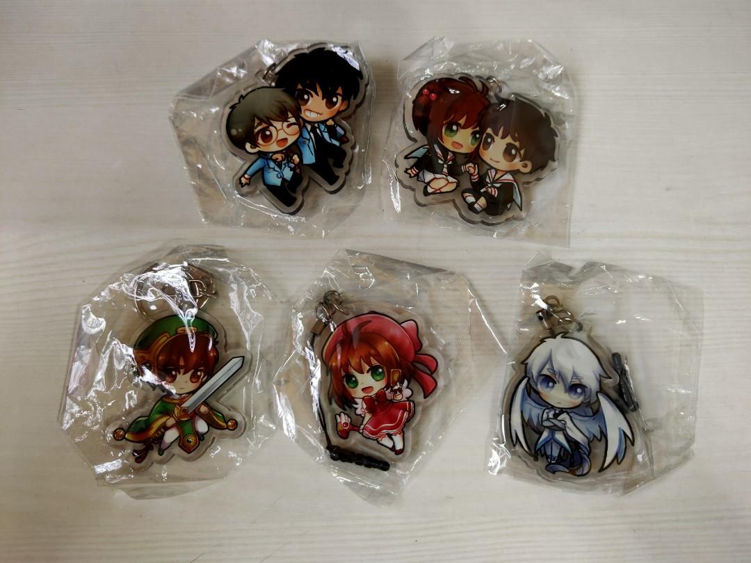 Instock preloved fan made anime keychains and badge pins, Hobbies ...