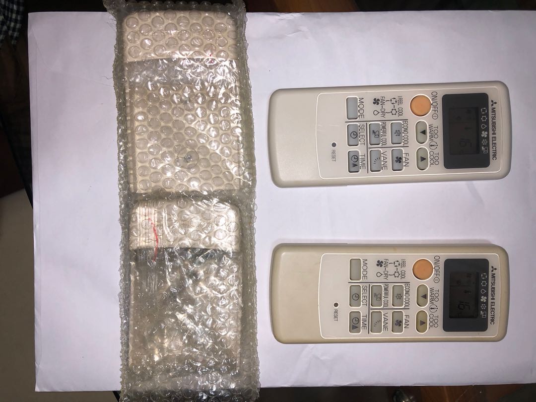 Mitsubishi aircon remote control type MPO4B, TV & Home Appliances, Air ...