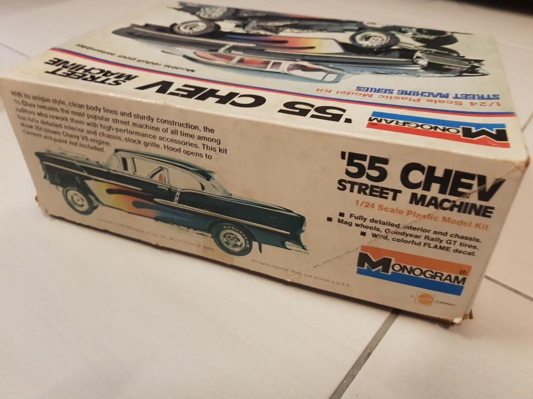 Monogram 1/24 55 Chevy Street Machine 1955 Chevrolet Bel Air model kit ...