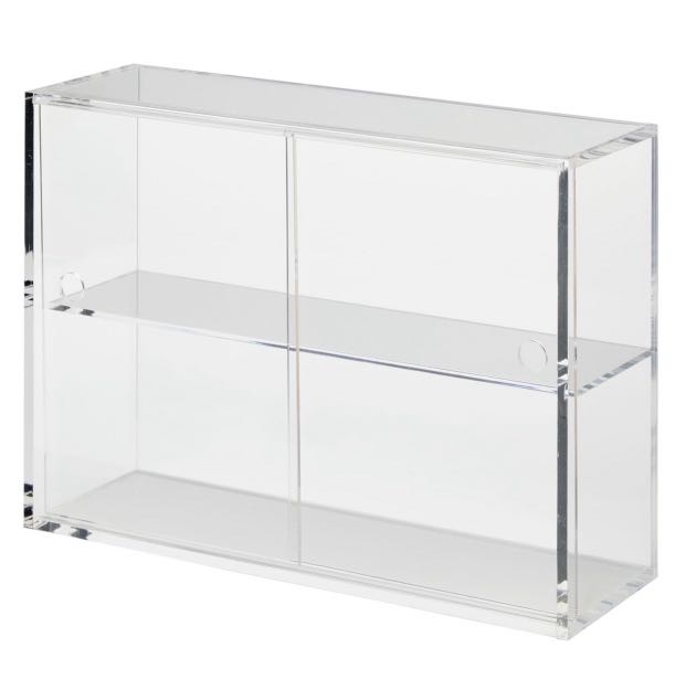 Muji acrylic display case with sliding doors 收納架, 傢俬＆家居, 傢俬, 書櫃、櫃子及架 ...