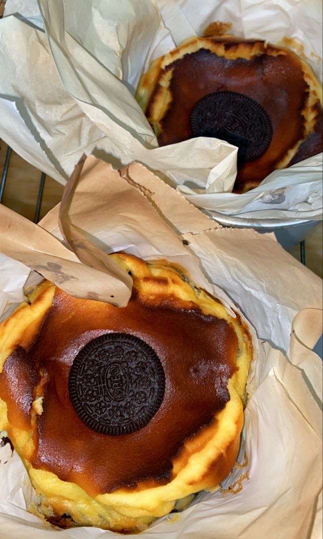 Oreo Basque Burnt Cheesecake, Food & Drinks, Homemade Bakes on Carousell
