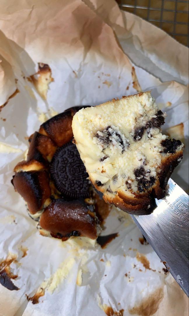 Oreo Basque Burnt Cheesecake, Food & Drinks, Homemade Bakes on Carousell