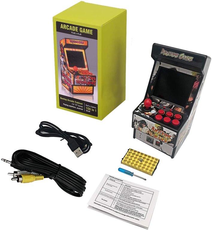 RJVWQ E-WOR Rechargeable Mini Arcade Game,Retro Handheld Video Game ...