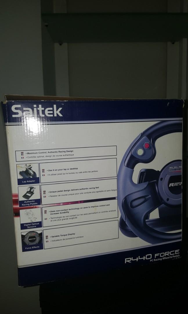 Saitek R440 force steering wheel, Video Gaming, Gaming Accessories ...