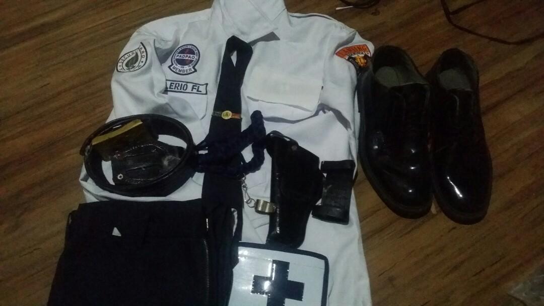 Security guard uniform 1 set, Men's Fashion, Tops & Sets, Swim Top ...