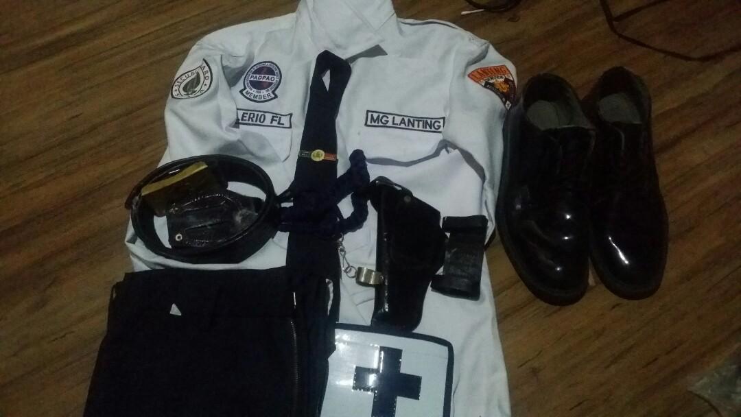 Security guard uniform 1 set, Men's Fashion, Tops & Sets, Swim Top ...