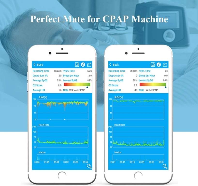 Sleep Oxygen Monitor W Vibration Alert For Sleep Apnea With Apppc Report Bluetooth Wearable
