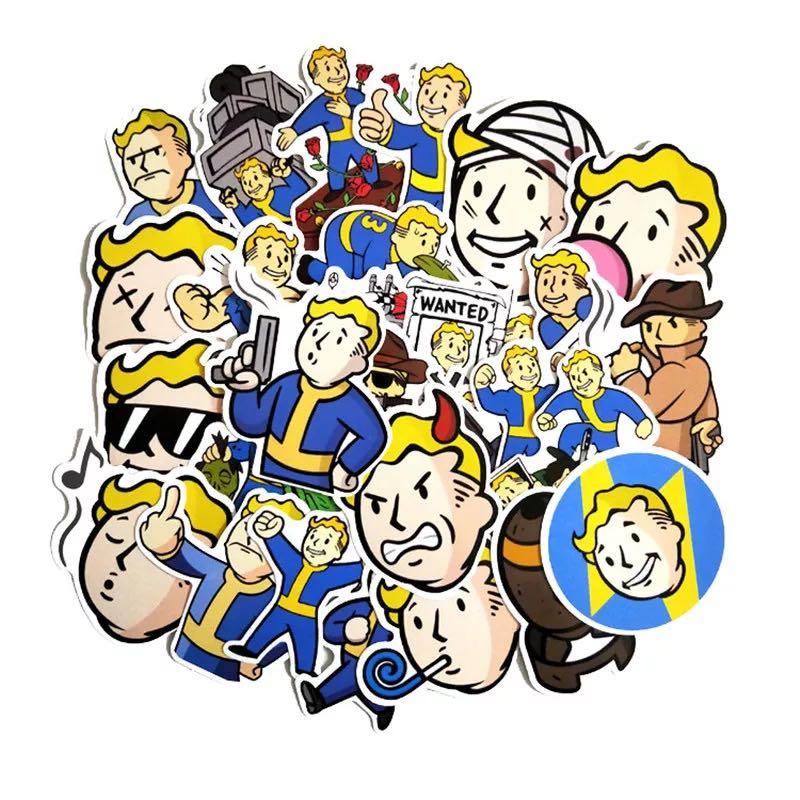 (Stickers) 29pc Fallout Bethesda Video Game Series Vault Boy Vault Tec ...
