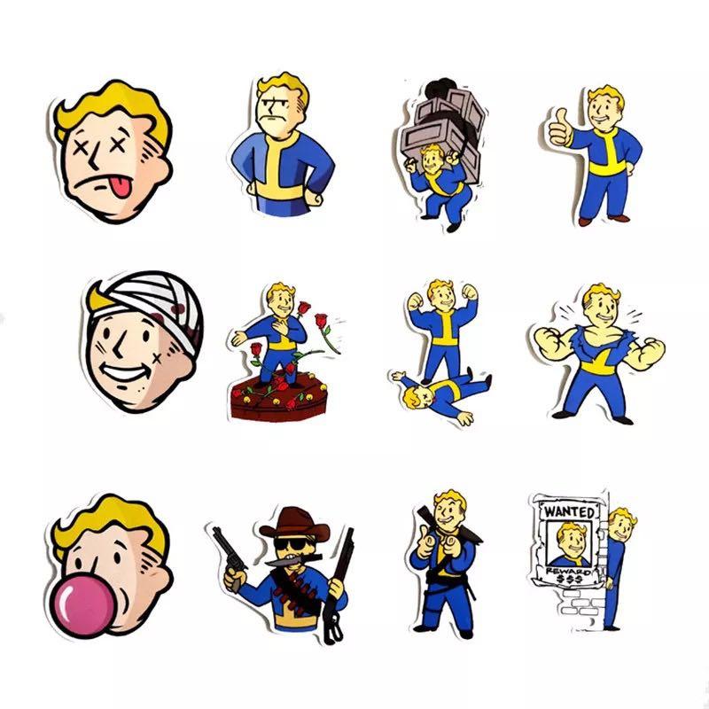 (Stickers) 29pc Fallout Bethesda Video Game Series Vault Boy Vault Tec ...