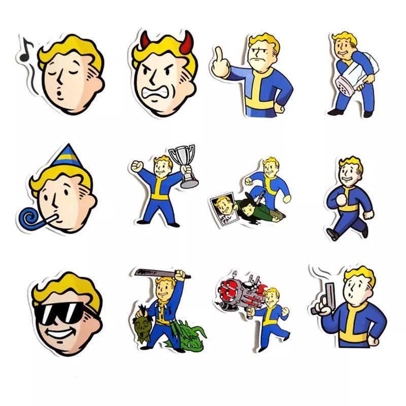 (Stickers) 29pc Fallout Bethesda Video Game Series Vault Boy Vault Tec ...