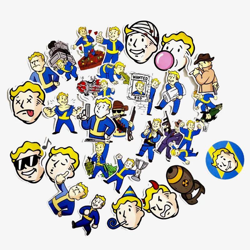 (Stickers) 29pc Fallout Bethesda Video Game Series Vault Boy Vault Tec ...