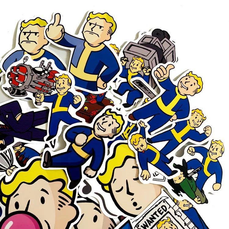 (Stickers) 29pc Fallout Bethesda Video Game Series Vault Boy Vault Tec ...